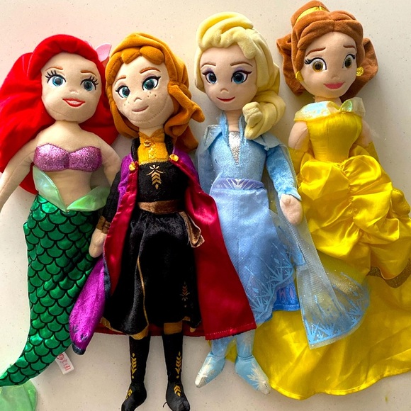 Ty | Toys | Ty Disney Princess Plush Dolls Belle Elsa Anna Ariel | Poshmark